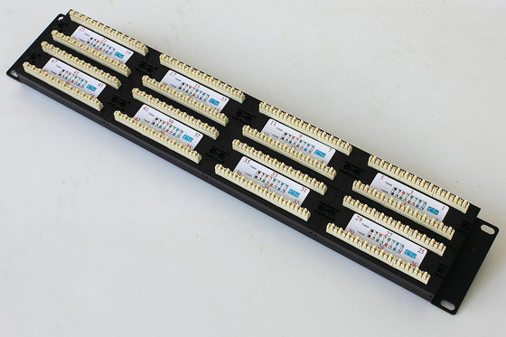 48 ports RJ-45 19'' Category 5e telephone Patch Panel 2U balck