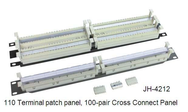 100 Pairs IDC Wiring Block (110 Wiring Block With Panel), 110 terminal patch panel