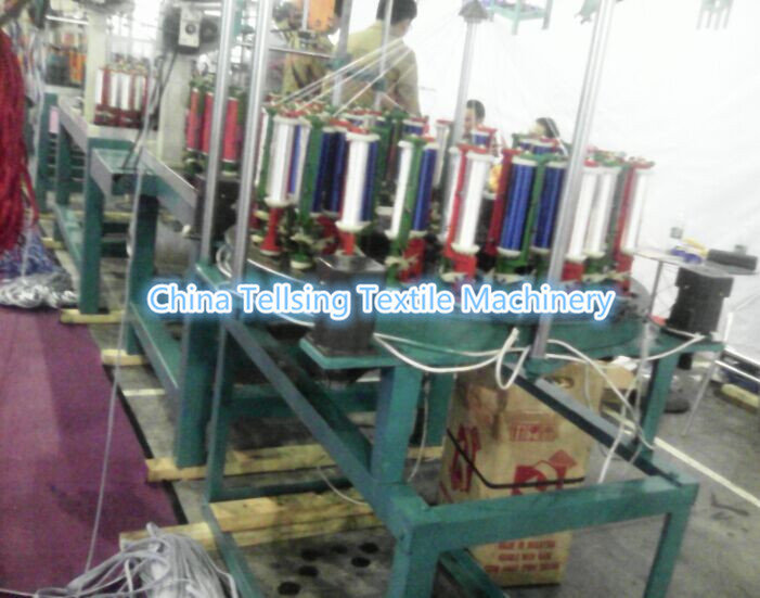 top quality elastic rope braiding machine factory tellsing for cowboy,shoe,garments etc.