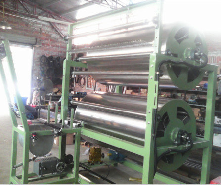 top quality 2 cylinders finishing and starching machine electric heating  for zipper tape, ribbon lace,webbing sling