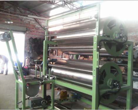 top quality 2 cylinders finishing and starching machine electric heating  for zipper tape, ribbon lace,webbing sling