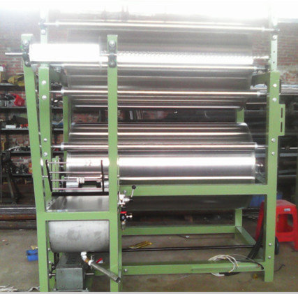 top quality 2 cylinders finishing and starching machine electric heating  for zipper tape, ribbon lace,webbing sling