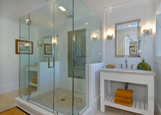 China 1/2" Ultra Clear Shower Door Glass Panel Tempered Thermal Stability supplier