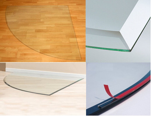 China Tempered Glass Hearth Plate Transparent Impact Resistance 8mm supplier