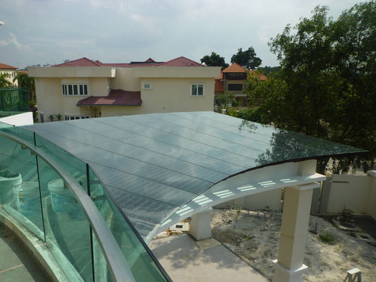 China PVB Laminated Safety Glass With Black Border , Laminated Door Glass supplier