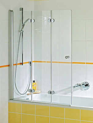 Easy Cleaning Shower Door Glass Transparent Obscure Pattern supplier