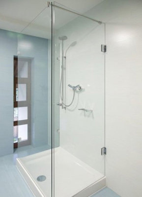Custom Size Shower Door Glass 3/8" Nano Coated High Polished Edges supplier