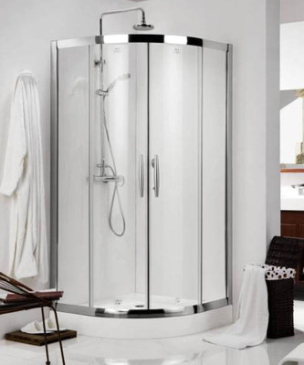 Round Circular Transparent Shower Door Glass Tempered Curved supplier