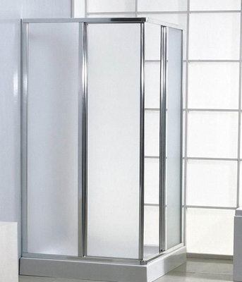 Satin Frosted Shower Tempered Glass 1/4" Easy Cleaning Safety Corners supplier