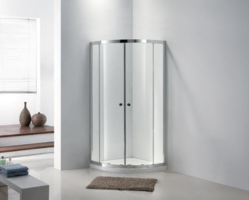 Round Circular Transparent Shower Door Glass Tempered Curved supplier