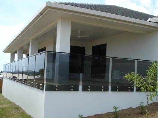 Balustrade Railing Glass Grey 16.76 mm Thickness Low Maintenance supplier