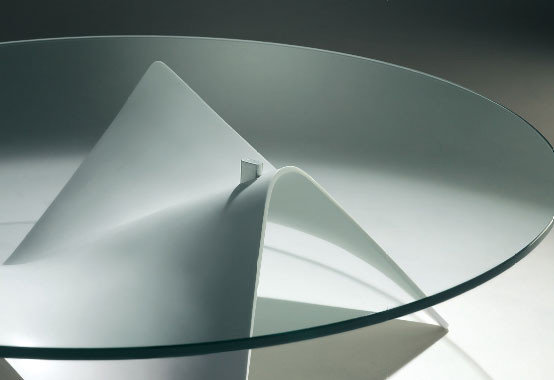 Custom Glass Tabletops , Round Clear White Tempered Glass Table Top supplier