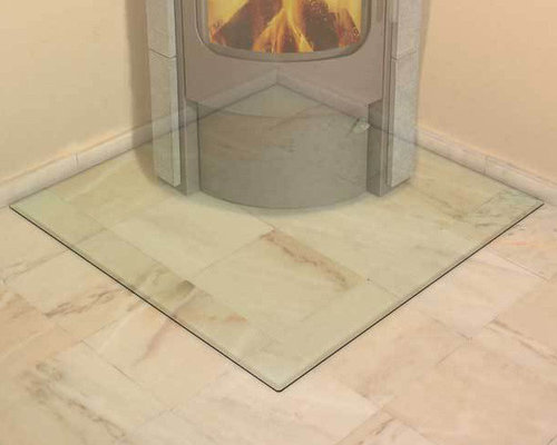 Clear Glass Fireplace Enclosures , Glass Screen For Fireplace supplier