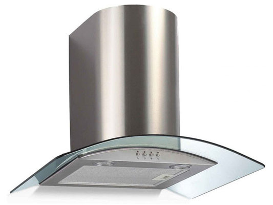 Silkscreen Black Range Hood Glass Curved Tempered 8 mm Harder supplier