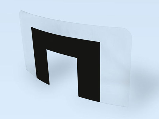 Silkscreen Black Range Hood Glass Curved Tempered 8 mm Harder supplier