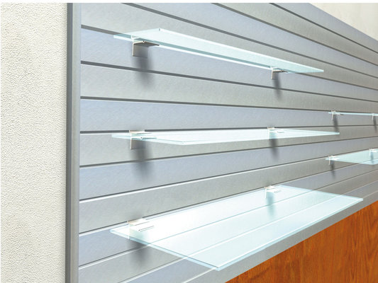 Supermarket Clear Tempered Glass Shelves Impact Resistance supplier
