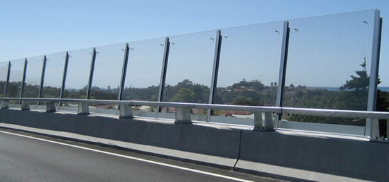 Highway Fence Safety Glass Panel , PVB Laminated Safety Glass supplier