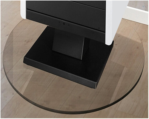 Circular Bottom Glass Hearth Plate With Bevel Edge Stress Layer supplier