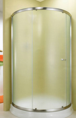 Satin Etched Frosted Curved Tempered Glass Panel 8mm For Shower Room supplier