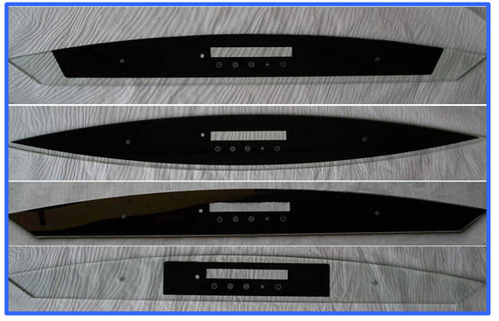 Colorful Range Hood Glass , Tempered Glass Kitchen Exhaust Hoods supplier