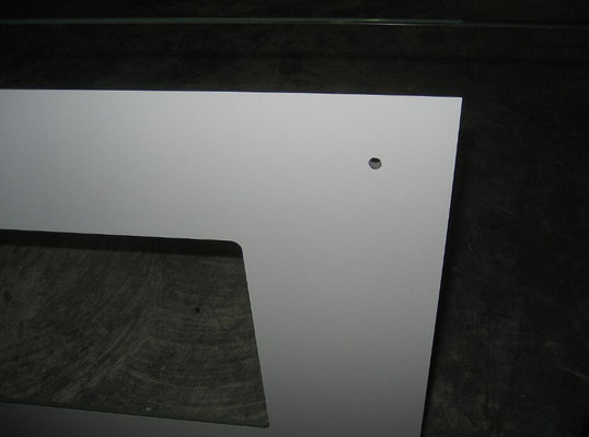 Flat Range Hood Glass , Curved Glass Chimney Hood With Safety Corners supplier