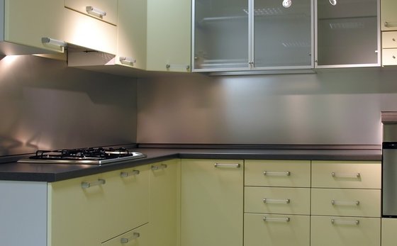 Solid Backsplash Tempered Glass Panel Easily Clean The Stains supplier