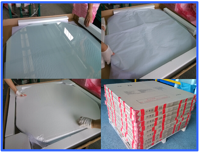 Round Sandblasted Table Top Glass Stronger Resistance Safety