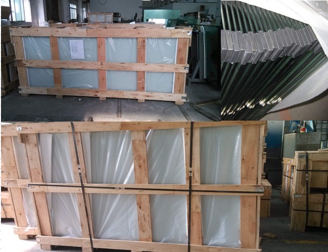 Frosted Tempered Decorative Glass Partition Walls ASTM Standard