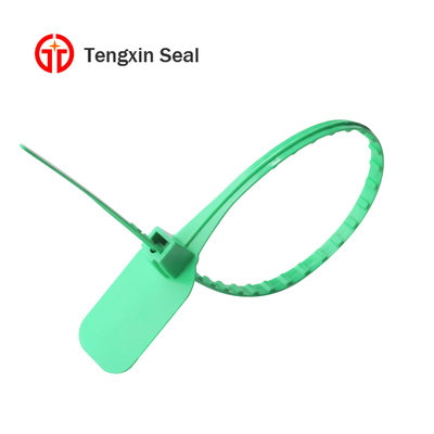 TX-PS208 Waterproof bargain Discounts price 300mm pull tight plastic lock seal with logo mark