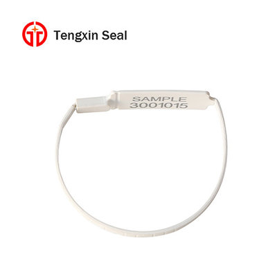 TX-PS602 Hot sales tamper proof pull tight lock plastic seal with logo mark in lable