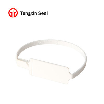 TX-PS602 Hot sales tamper proof pull tight lock plastic seal with logo mark in lable