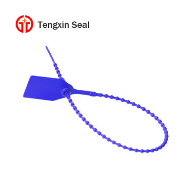 TX-PS306 Quality and cheap numbered pull tight plastic seals yellow/white/blue with logo mark