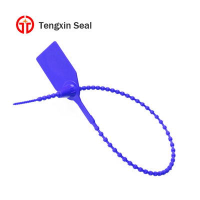 TX-PS306 Quality and cheap numbered pull tight plastic seals yellow/white/blue with logo mark