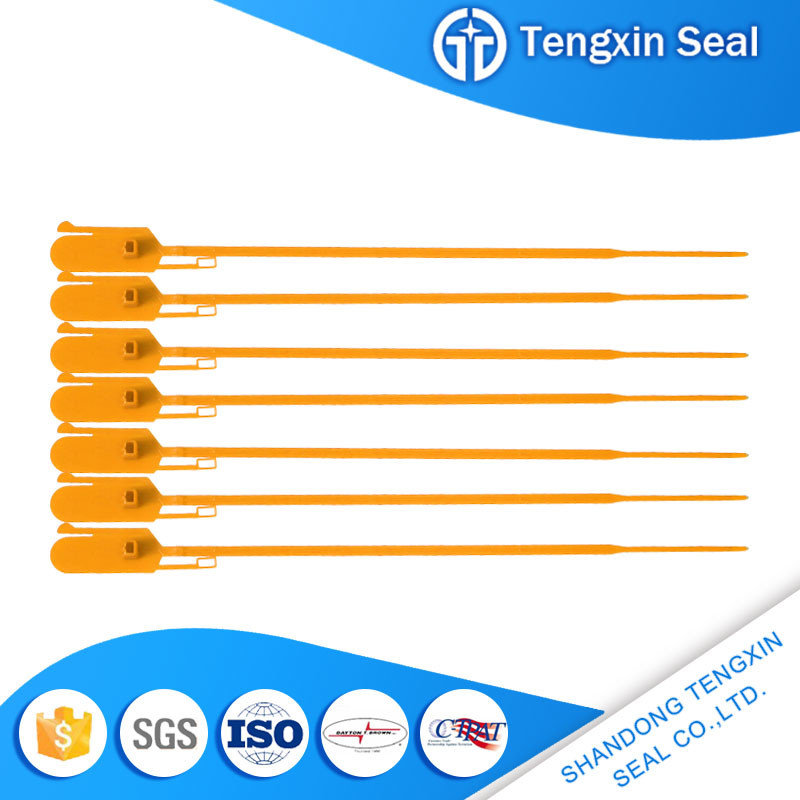 TX-PS208 PP/PE material yellow/red/white 400mm/300mm security plastic seal with logo markable