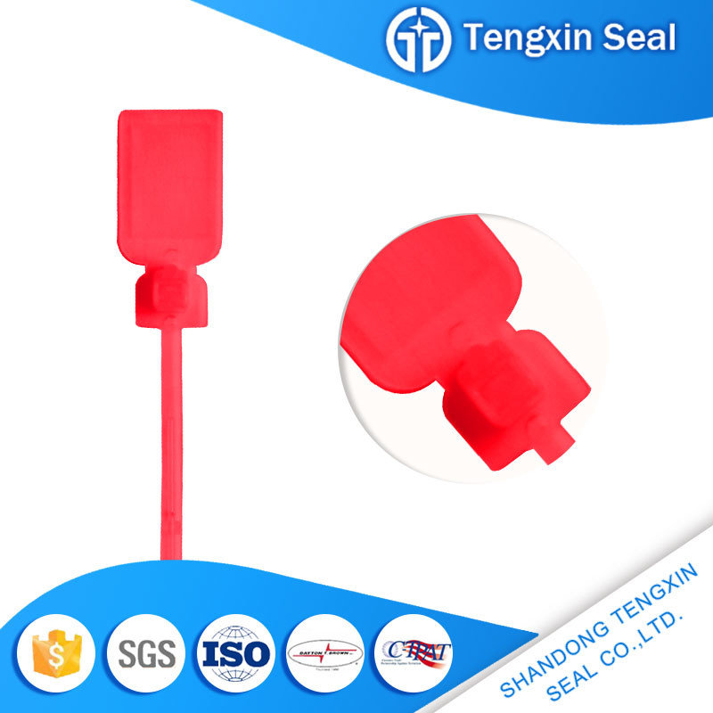 TX-PS213 Professional quality consistent locking yellow/red/blue logo desin security plastic seals
