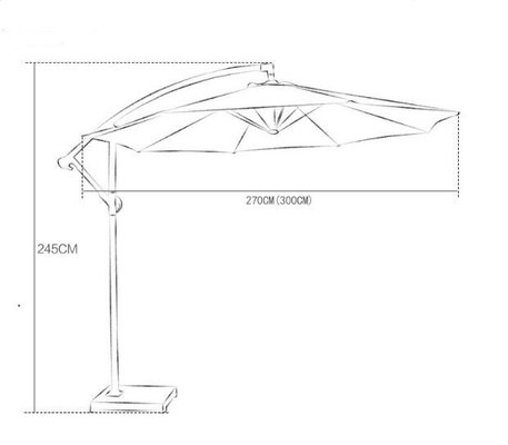 Dia.2.7m Outdoor Umbrella canopy