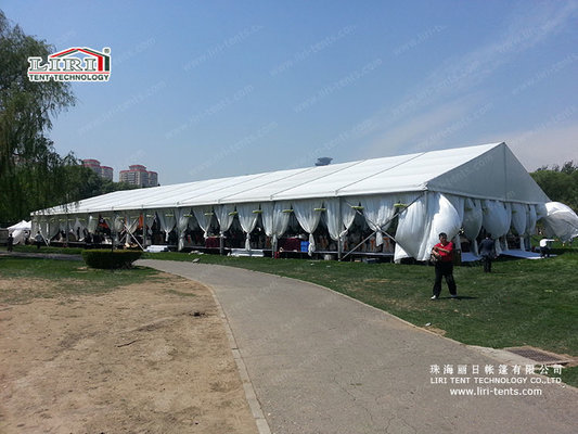 China White Aluminum and PVC Luxury Celebrating Tent with Solid Sidewalls for 500 People Capacity Weddings and Parties supplier
