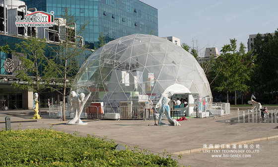 UV Resistant Transparent Geodesic Dome Tent  Outdoor Event Half Sphere Tent Clear Geodesic Dome Tent supplier