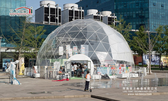 UV Resistant Transparent Geodesic Dome Tent  Outdoor Event Half Sphere Tent Clear Geodesic Dome Tent supplier