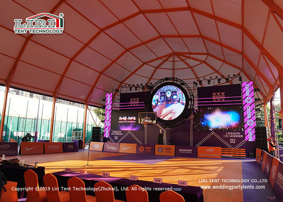 Customized Clear Span with 3-60M large PVC tent for sports court, large aluminum and PVC tent hall for stadium supplier