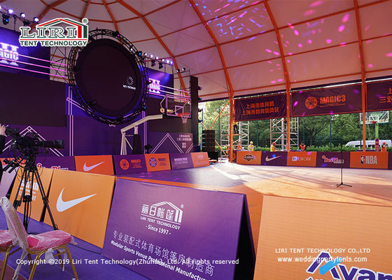 Customized Clear Span with 3-60M large PVC tent for sports court, large aluminum and PVC tent hall for stadium supplier