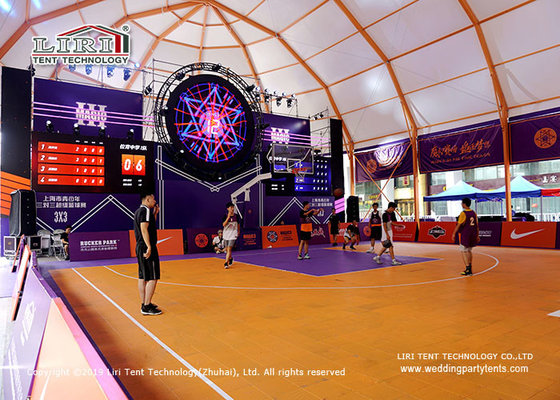 Customized Indoor Sport Event Tents, clear span 80m polygon tent for sports event, Aluminum frame structure tents supplier