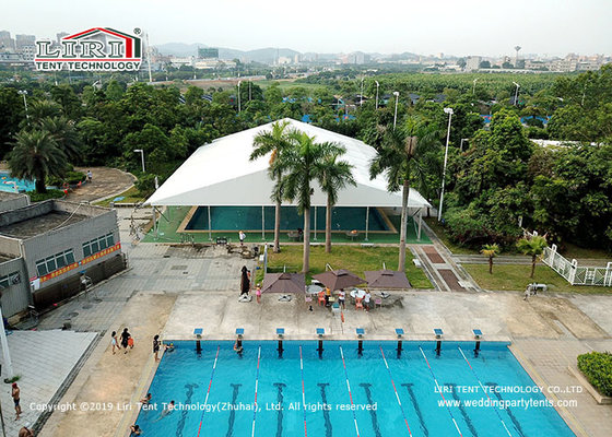 Aluminum and pvc tent large clear span sports tent for swimming pool, big event sports tent hall, swimming tent hall supplier