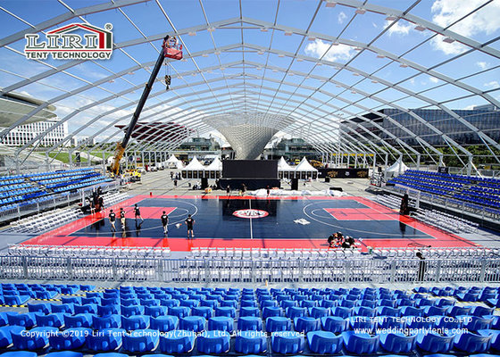 80m big clear span structure frame tent for sports hall, big aluminum and PVC tent hall for big sports events supplier