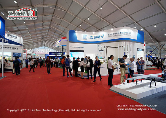 Aluminum frame expo event tent, big clear span aluminum and PVC tent for exhibition, Large clear span tent hall supplier