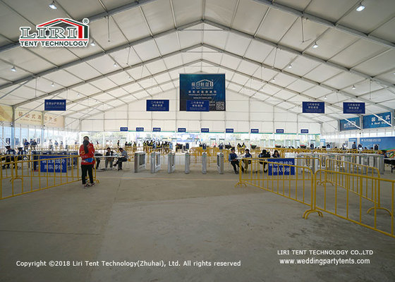 Aluminum frame expo event tent, big clear span aluminum and PVC tent for exhibition, Large clear span tent hall supplier