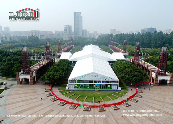 Aluminum and PVC large clear span frame exhibition event tent, outdoor event marquee with large clear span supplier