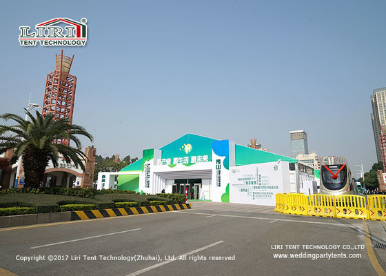 Aluminum and PVC large clear span frame exhibition event tent, outdoor event marquee with large clear span supplier
