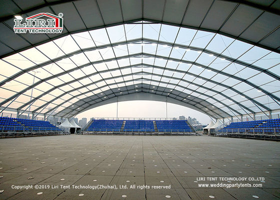 Clear Span 60m Aluminum Structure Tents, Aluminum and PVC large clear span frame tent, sports tent hall for sports event supplier