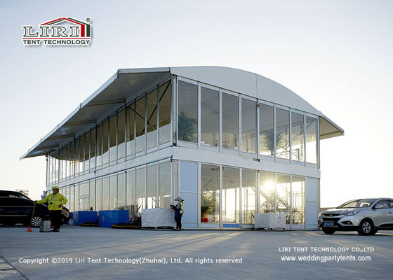 1000 People Arch Double Decker Marquee Tent for Sports Event, Outdoor durable double decker large event tent with glass supplier